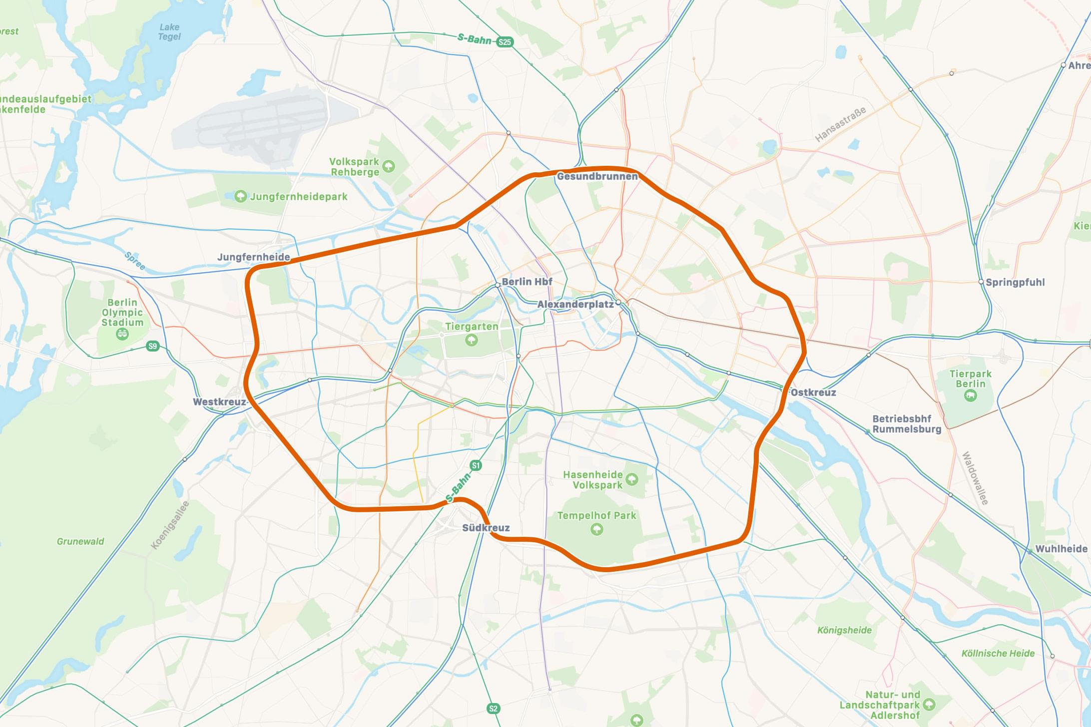 New Berlin rapid transit route map
